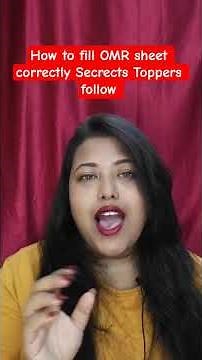 How to Fill OMR Sheet Correctly | #ExamTips #OMRSheet #ToppersSecrets #StudySmart #ExamHack