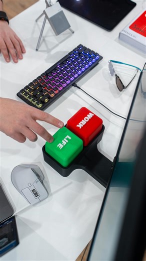 Unnecessary Inventions on Instagram: "i built this dual monitor setup to help compartmentalize my work/life balance."