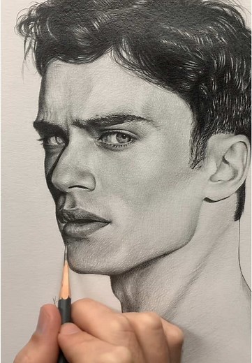 Drawing a Guy's Face: 3/4 View Tutorial