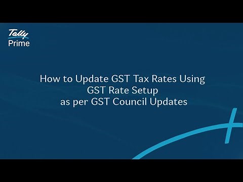 How to Update GST Tax Rates Using GST Rate Setup as per GST Council Changes in TallyPrime| TallyHelp