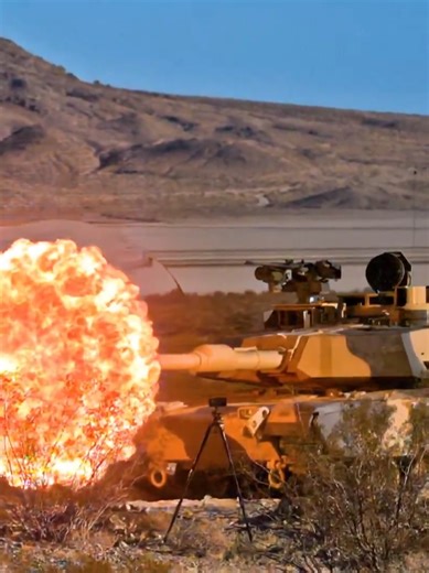 Замедленная съёмка выстрела М1 «Abrams»