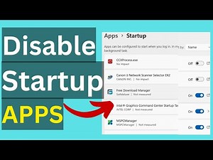 How To Disable Autostart Program In Windows 11 ( Disable Startup Programs )
