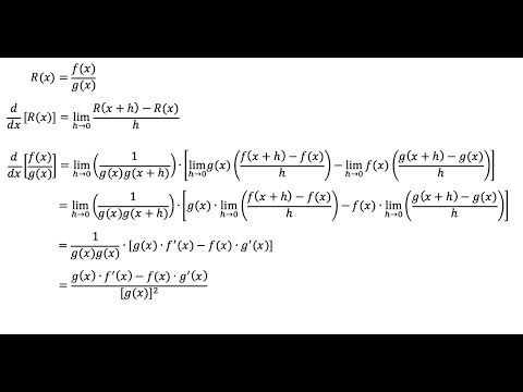 Quotient Rule Proof for Derivatives in Calculus