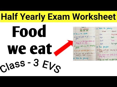 Class 3 evs half yearly exam Question Paper 2024-25 | Class 3 | Class 3 food we eat EVs worksheet