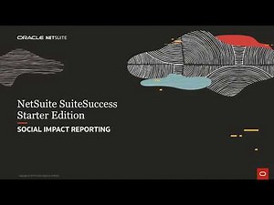 NetSuite SuiteSuccess Social Impact Starter: Reporting