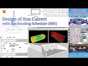 Box Culvert Design in CSI SAP with Bar Bending Schedule