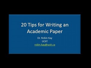 20 Tips for Writing an Academic Paper