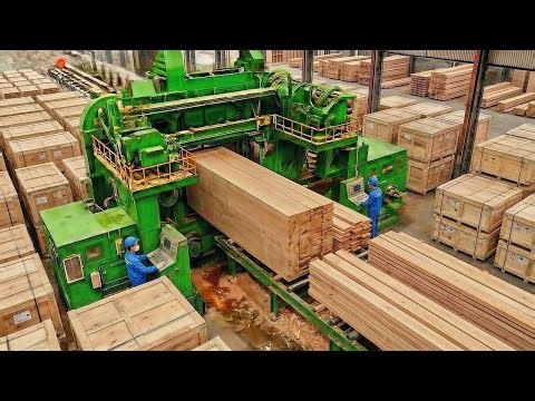Inside An Industrial Timber Factory How Wood Becomes Lumber And Wooden Export Crates (Full Process)