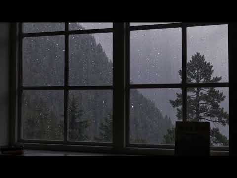 Rain Sounds on Glass Window & Distant Thunder | Soothing Rain for Sleep, Focus and Stress Relief