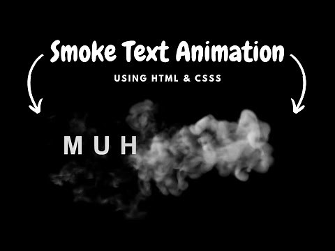 How to Create Smoke Animation On Text Using HTML and CSS