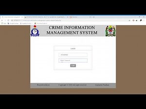 Crime information management system Project in PHP