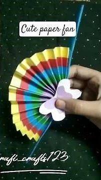 cute paper fan easy crafts for kids