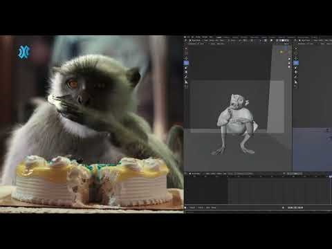3D Monkey VFX breakdown I CGI I BLENDER I Black FXtudio