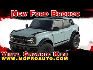 2021 2022 Ford Bronco Stripes, Side Body Decals and Vinyl Graphic Kits by MoProAuto.com