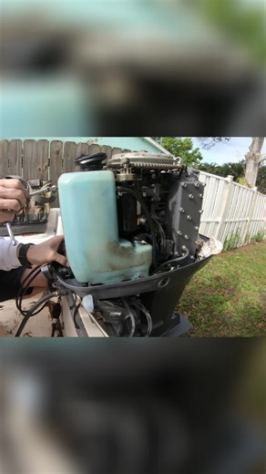 With the oil tank out of the way, you can see the linkage that runs the oil pump. The goal? Lube it up and get everything moving freely. #oilpump #linkage #maintenance #throttleplates