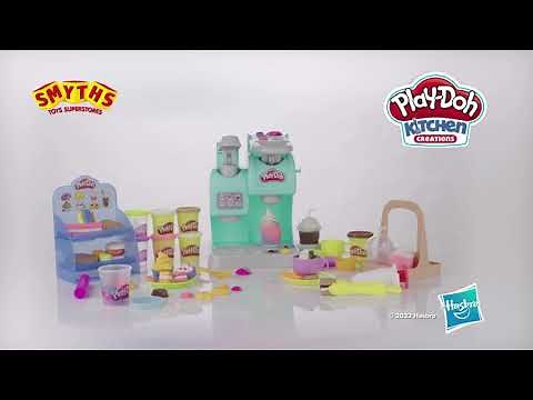Play-Doh Kitchen Creations Super Colourful Cafe Playset with 20 Pieces - Smyths Toys
