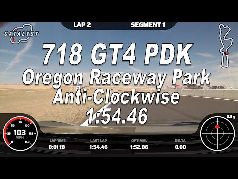 Oregon Raceway Park (ORP) Porsche Cayman 718 GT4 PDK - 1:54.56