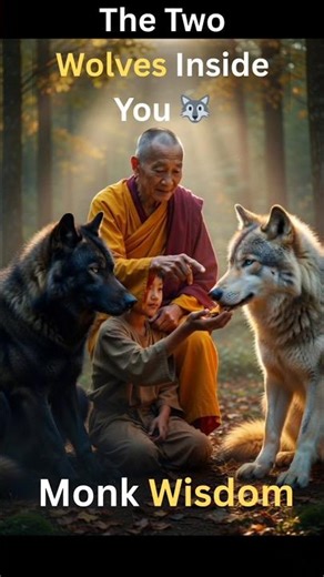 The Two Wolves Inside You 🐺 | Monk Wisdom#lifelessons#shorts