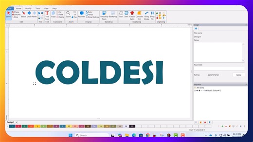 Design DECK Applique Feature Text