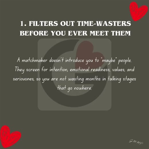 What a matchmaker actually does for you and why intentional dating works better than swiping. #love