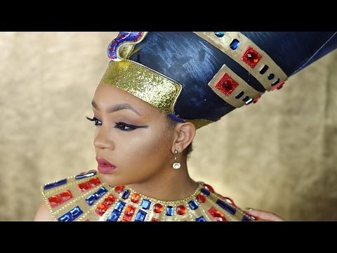 QUEEN NEFERTITI HALLOWEEN MAKE UP TUTORIAL | LINGYWASHERE
