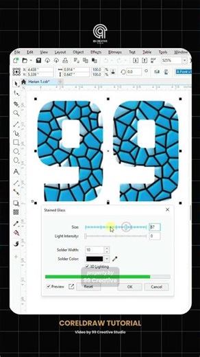 CorelDraw Tips | Use Stained Glass #coreldraw #beginners #graphicdesigner
