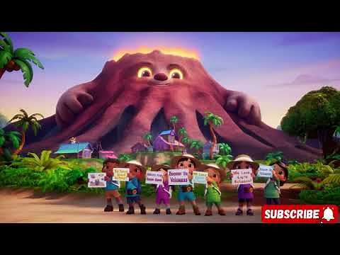 🌋 Volcano Blow Song for Kids | Fun Volcano Facts + Lava Dance|Earth Science Learning for Elementary