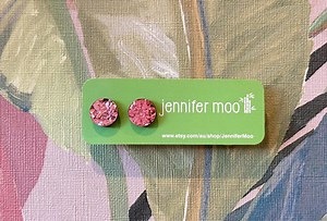 Acrylic Disc Earrings: 15mm Colorful Lobe Jewelry - Etsy Australia