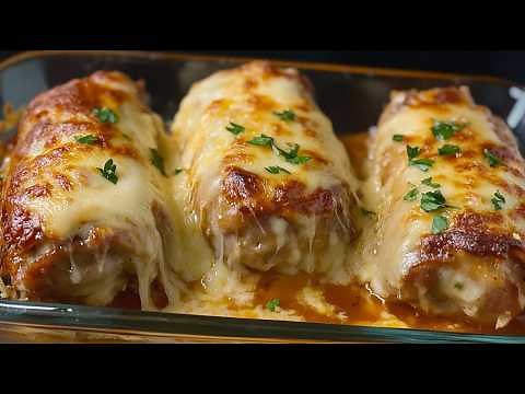 Simple, fast and incredibly delicious! Pork rolls with cheese!