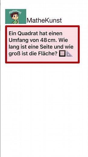 Perimeter and area of ​​a square #mathematics