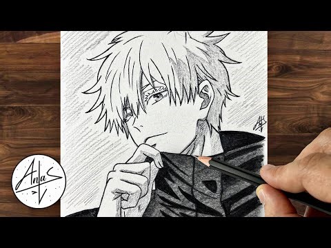 How To Draw GOJO SATORU | Anime Drawing Tutorial Easy Step By Step