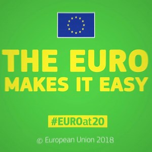 4.8K views · 252 reactions | Easier, safer and cheaper.  The euro is used for almost 40% of global cross-border payments and for almost half the  EU’s exports. Expand your business abroad and take advantage of the € benefits. Learn more → https://europa.eu/!Rg93Wk #EUROat20 | European Commission | Facebook