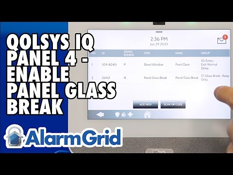 Qolsys IQ Panel 4: Enable Panel Glass Break
