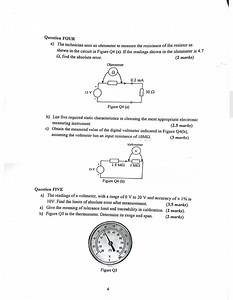 Question FOUR(a) An ohmmeter reading of a resistor in the cir... | Filo