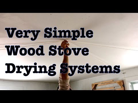 Wood Stove Clothes Drying - VERY simple and low cost systems you can easily make yourself