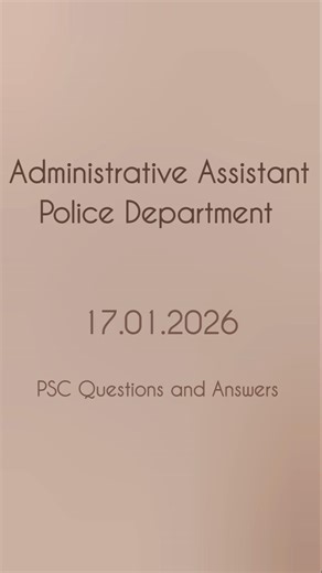 #psc #administrative assistant #police department #pscexam #questionsandanswers