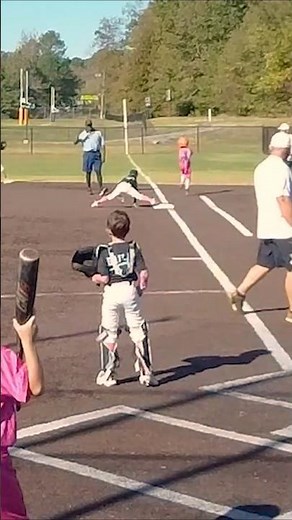 Three Outs, One Bag — First Base Cleanup Crew! #shorts #youthbaseball #firstbaseman