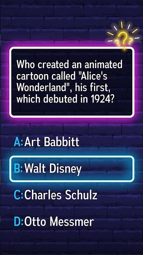 Who made his first animated cartoon, Alice's Wonderland, in 1924?