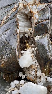 So Satisfying to Watch… A Gold Vein That Feels Almost Unreal ✨🪨💛 Experience one of nature’s most mesmerizing creations — a rare gold vein flawlessly formed inside solid rock. This breathtaking formation reveals how time, pressure, and natural forces work together to shape pure gold deep within stone. No machines. No artificial methods. Just raw geological beauty, untouched and perfectly preserved by nature itself. Every line, texture, and natural shimmer reflects Earth’s quiet power, making th
