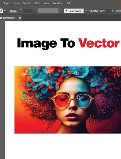 Easy way to covert image to vector in Adobe illustrator #shorts #rajgraphicgyan #illustrator