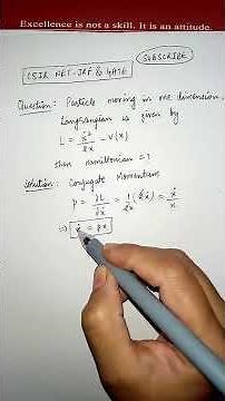Hamiltonian from Lagrangian #shorts #classicalmechanics