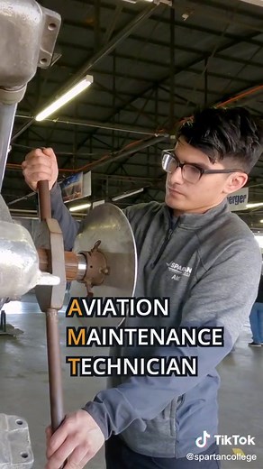 POV: You do what you love training as an AMT. #AMT #AirplaneMechanic #TradeSchool #SpartanCollege