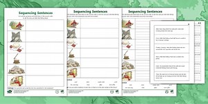 Sequencing Sentences: Little Red Riding Hood Differentiated Worksheets