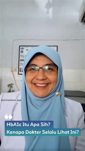 Dina Adriana on Instagram: "HbA1c = gula di dalam darah yang terikat (glycated) ke hemoglobin (Hb) yg ada di bagian tengah selndarah merah. Usia sel darah merah sekitar 120 hari (3-4 bulanan). Jadi, pemeriksaan kadar HbA1c bisa melihat kecenderungan kadar gula darah kita selama 3-4 bulan terakhir. Mengapa tidak cukuo pemeriksaan GDS saja? Pemeriksaan GDS (gula darah sewaktu) HANYA mengecek kadar gula darah kita PADA SAAT DARAH DIAMBIL. Jika pada saat itu terbaca hasilnya dalam range normal, arti