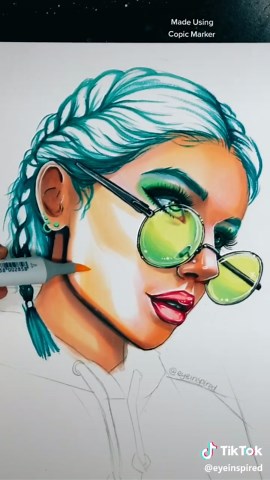 Cheekbone Drawing Process - Artist Sketching and Painting