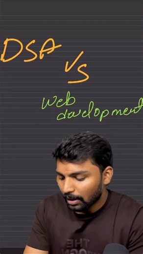 B Jeevan kumar on Instagram: "DSA and web development are very important, but learning DSA and solving problems will not take same time to learn web development, making your brain to solve problems and tune your brain to problem solving will take time, and in this era of AI, people stopped using their logical thinking and lost their problem solving ability whereas product based companies need problem solving ability, try to be average coder Idhu same way, learning web development is also not eas