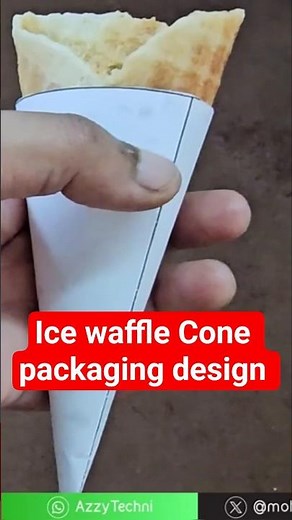 How to Design Ice Cream Waffle Cone Packaging Design #icecream #food #banana #chocolate #cake