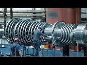 Giant Generator Production Process At SIEMENS Factory. The world's largest compressor manufacturer.