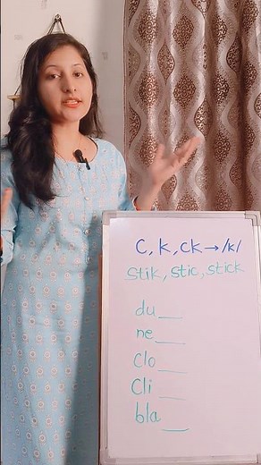 c,k and ck rule part1 #learnenglish #phonics #shorts