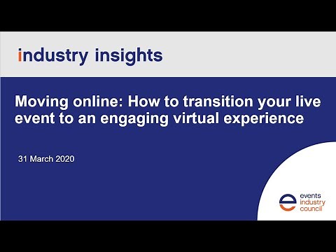 Moving online: How to transition your live event to an engaging virtual experience